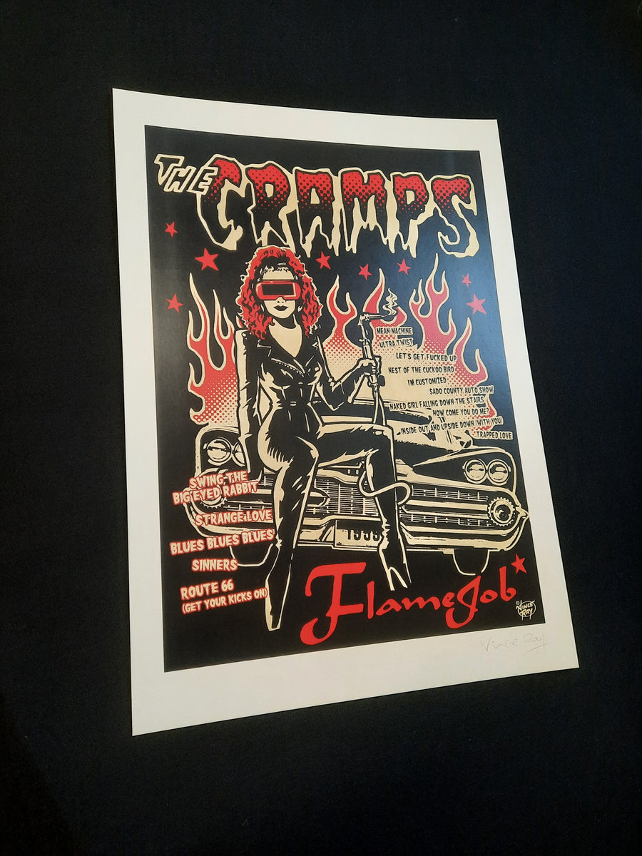 Flame Job (The Cramps) A3 Art Print – Vince Ray