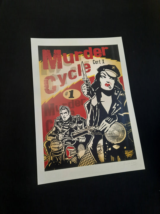 Murder Cycle A3 Signed Art Print – Vince Ray