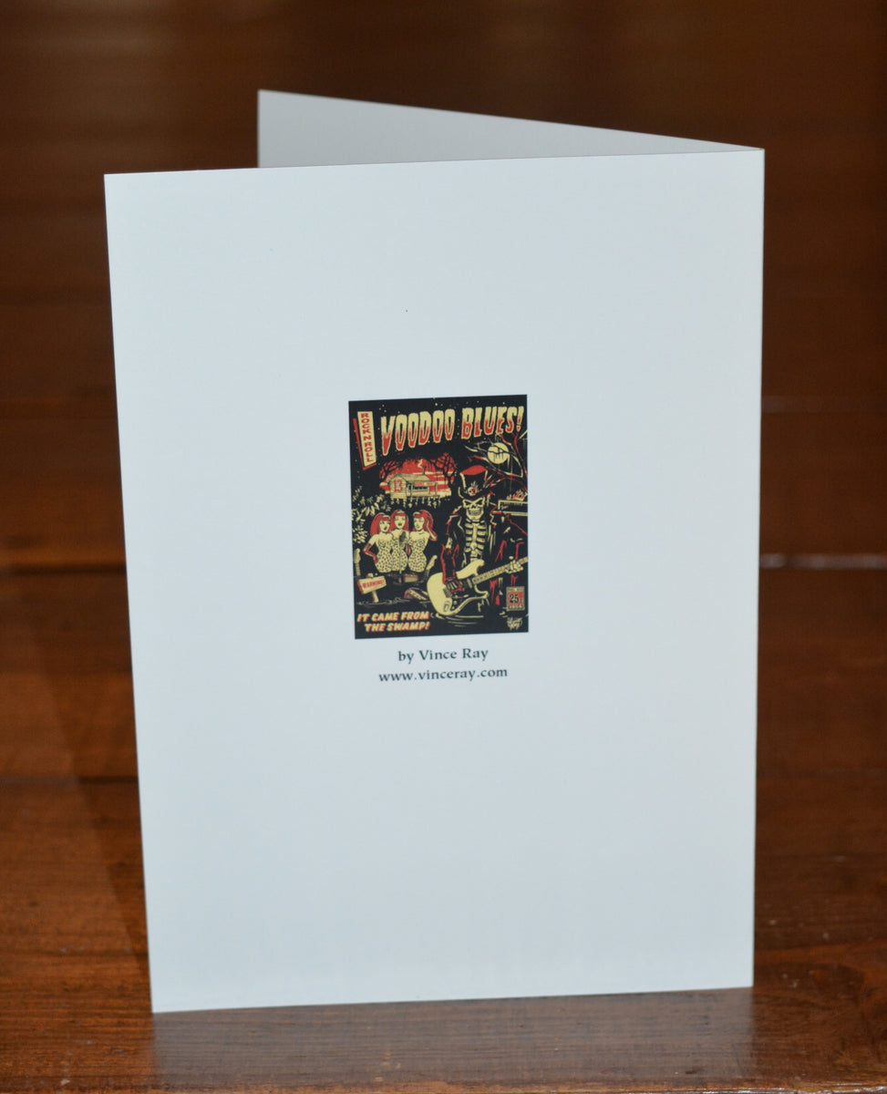 Voodoo Blues Greetings Card – Vince Ray